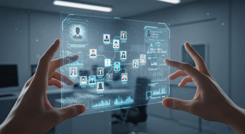 Human Resources and Future Technology Stock Illustration - Illustration ...