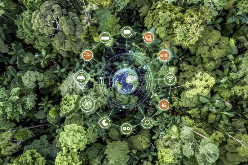 Futuristic Concept of Sustainable Technology with a Digital Interface ...