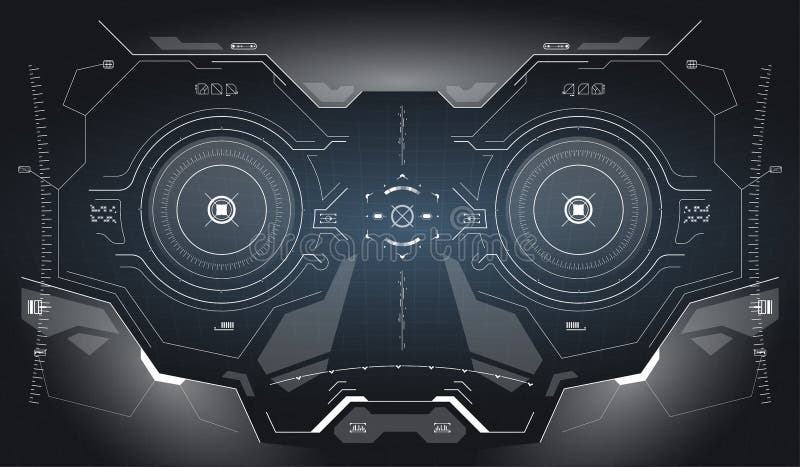 Futuristic Concept Ui for Helmet. Head-up Display Template. View from ...