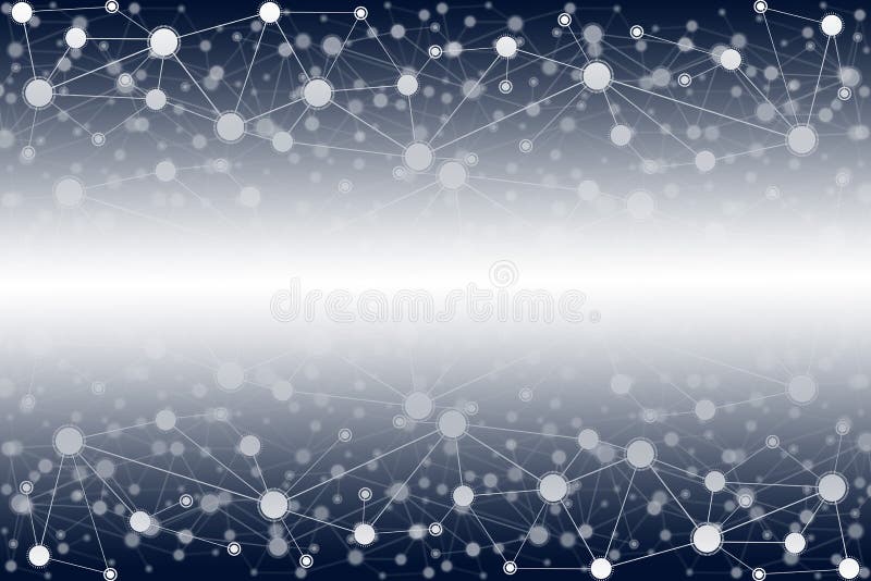 Artificial Neural Network Bakground. Dark Blue and White Stock ...