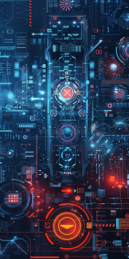 Futuristic Conceptual Design of Marketing Automation Technology. Stock ...