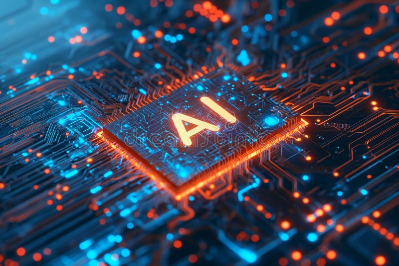 Futuristic and Conceptual Image Representing Smart Integration. Stock ...