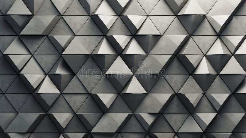 Futuristic Concrete Wall with Triangular Tiles AI Generated Stock ...