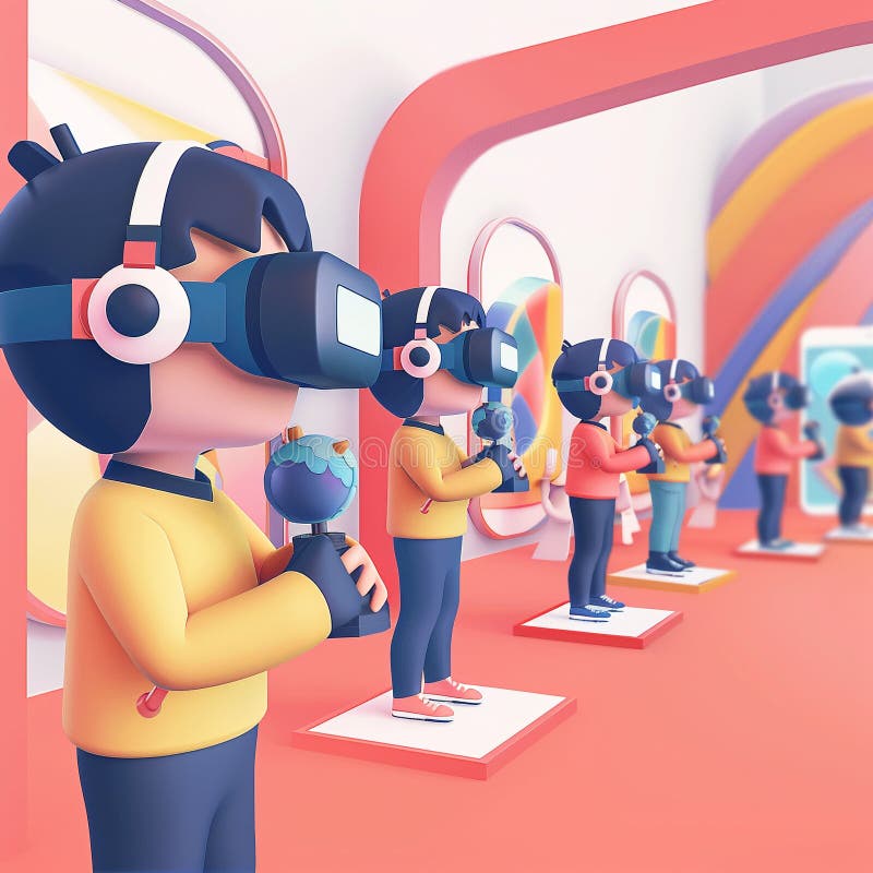 Futuristic Conference Hall Filled with Professionals Using Augmented ...