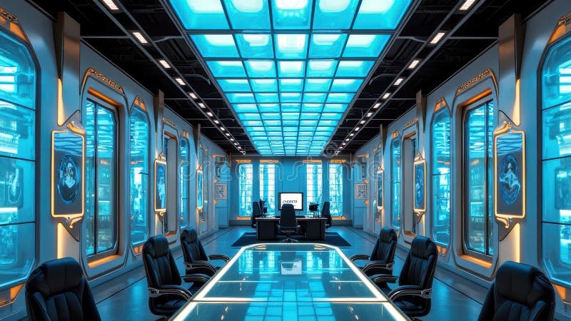 Modern Conference Room Setup Neon Lighting Stock Photos - Free ...