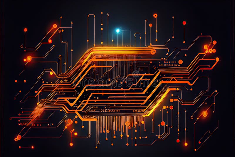 Futuristic Connection: an Abstract Illustration of Modern Technology ...