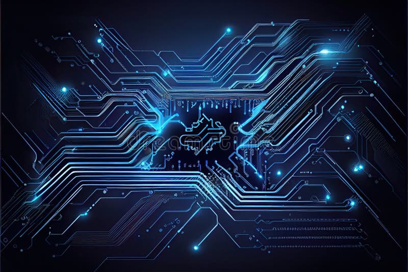 Futuristic Connection: an Abstract Illustration of Modern Technology ...