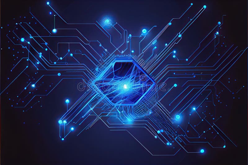 Futuristic Connection: an Abstract Illustration of Modern Technology ...