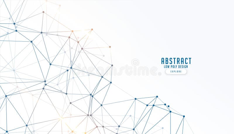 Futuristic Connectivity in Low Poly Texture with Dots and Lines Stock ...