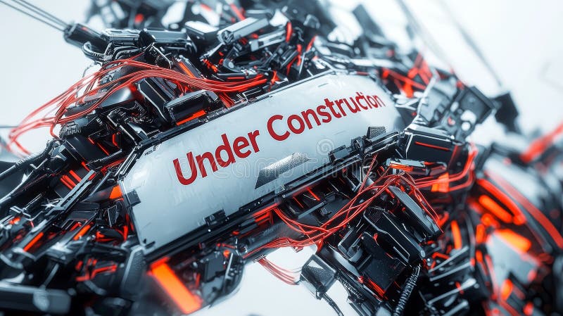 Futuristic Construction Concept Featuring Intricate Robotic Elements ...