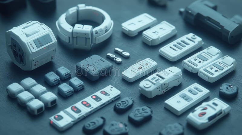 Futuristic Control Devices, Remote System Stock Illustration ...