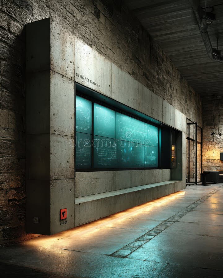 Smart Grid Command Interface in Modern Industrial Office Interior Stock ...