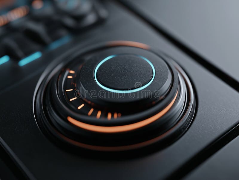 Futuristic Control Knob with LED Lighting (AI Generated) Stock Photo ...