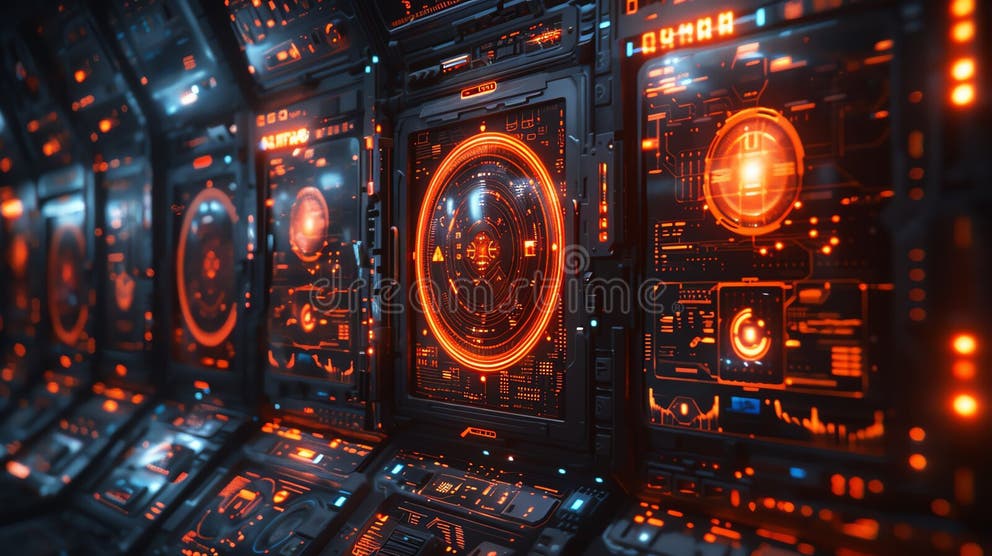 Futuristic Instrument Panel Stock Illustrations – 566 Futuristic ...