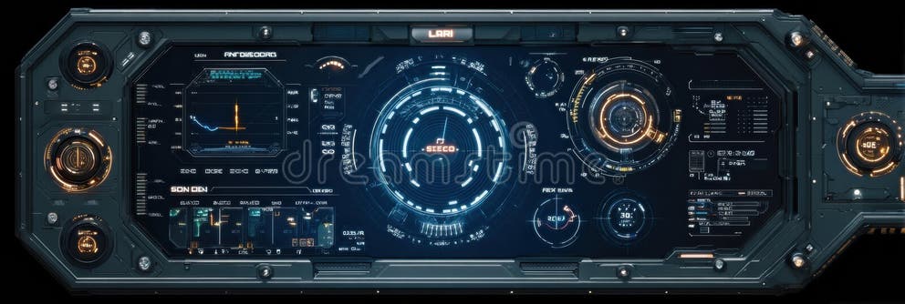 Futuristic Control Panel Displaying System Failure with Top Zone ...