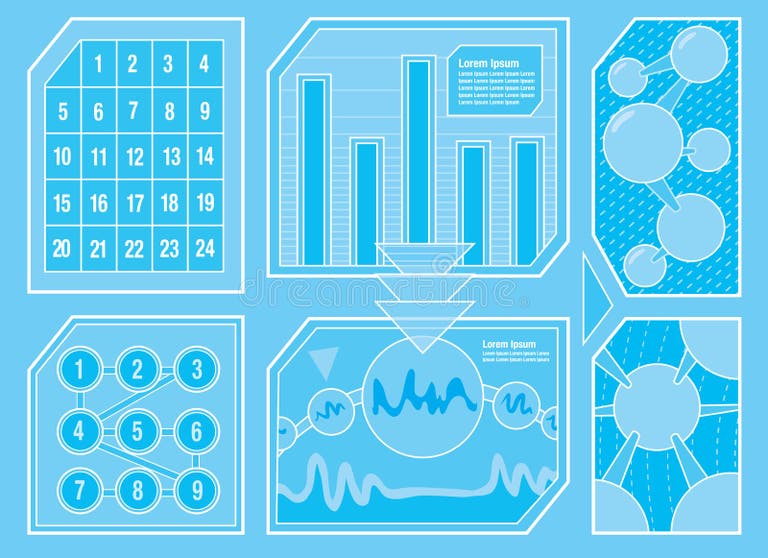 Futuristic Control Panel Five Stock Vector - Illustration of molecule ...