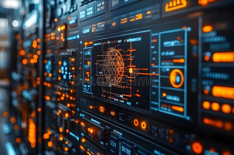 Futuristic AI Data Interface Stock Image - Image of energy, futuristic ...