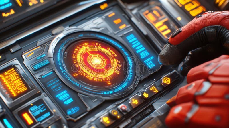 Futuristic Control Panel Interface Stock Photo - Image of concept ...