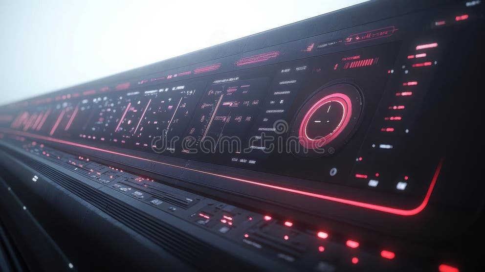 Futuristic Control Panel Interface Stock Illustration - Illustration of ...