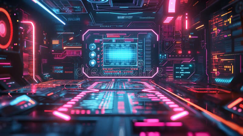 Futuristic Control Panel Interface Stock Image - Image of circuitry ...