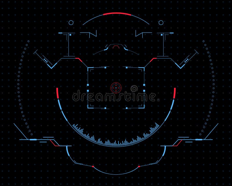 Futuristic Control Panel with a Modern Crosshair Stock Vector ...