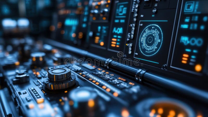 Futuristic Control Panel Showing Manufacturing Process Data Stock Photo ... Futuristic Control Panel Showing Manufacturing Process Data Stock Photo ...