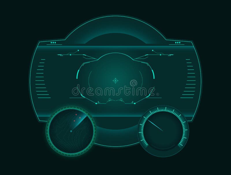 Futuristic Control Panel Five Stock Vector - Illustration of molecule ...