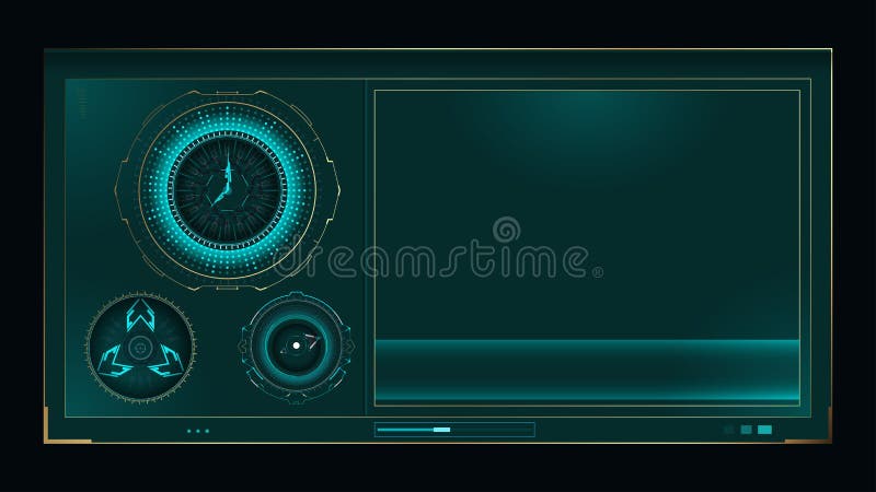 Futuristic Control Panel Five Stock Vector - Illustration of molecule ...
