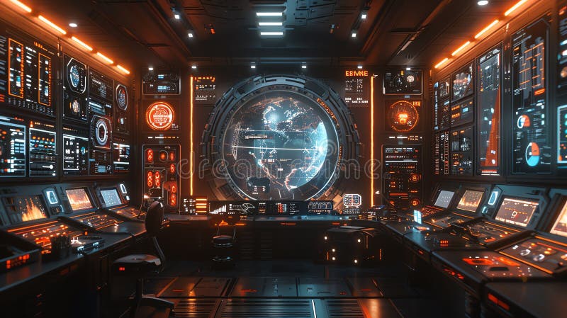 Science Fiction Command Room Stock Illustrations – 1,247 Science ...