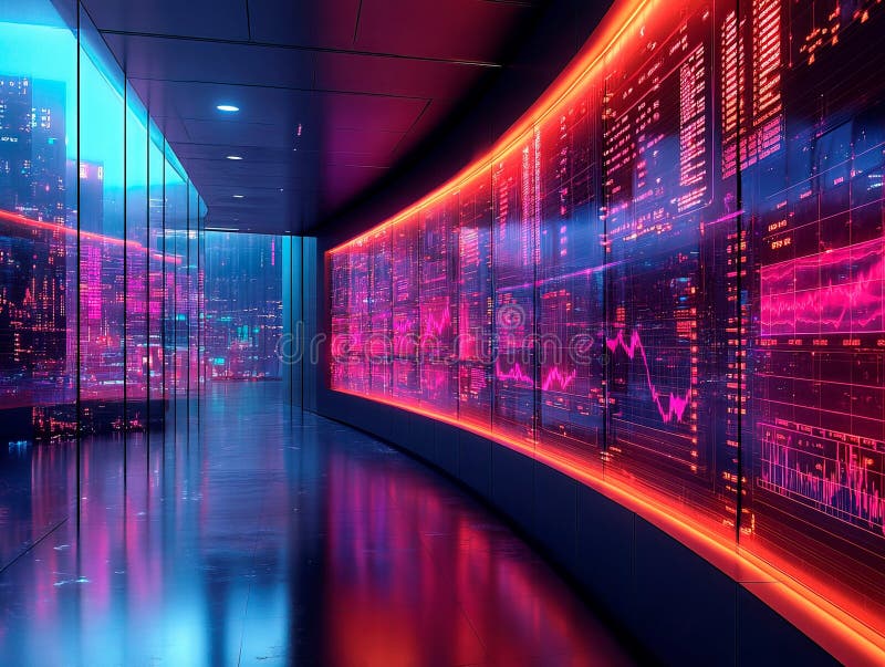 A Futuristic Control Room, Characterized by a High-tech Design ...