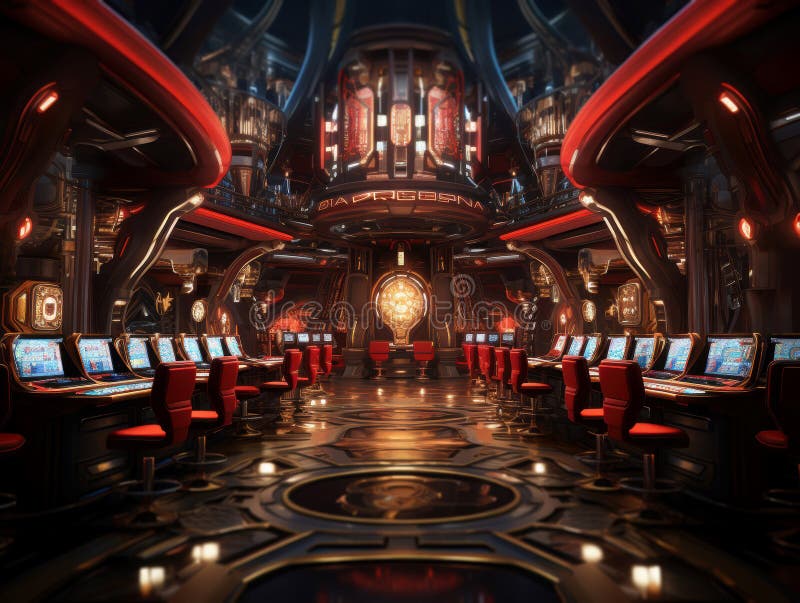 A Futuristic Control Room or Command Center within a Spacecraft ...