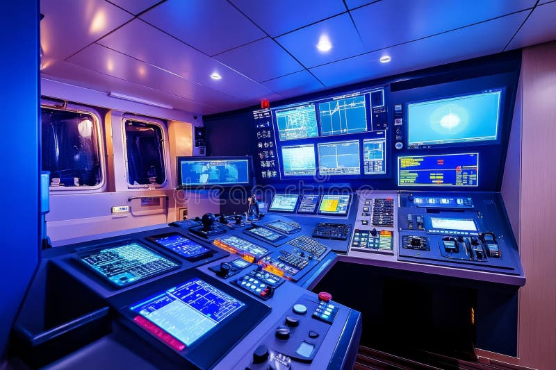 Futuristic Control Room Featuring Advanced Displays and Controls for ...