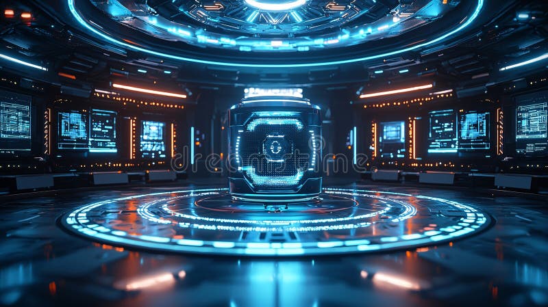 Future Technology Sense Control Center Stock Illustration ...