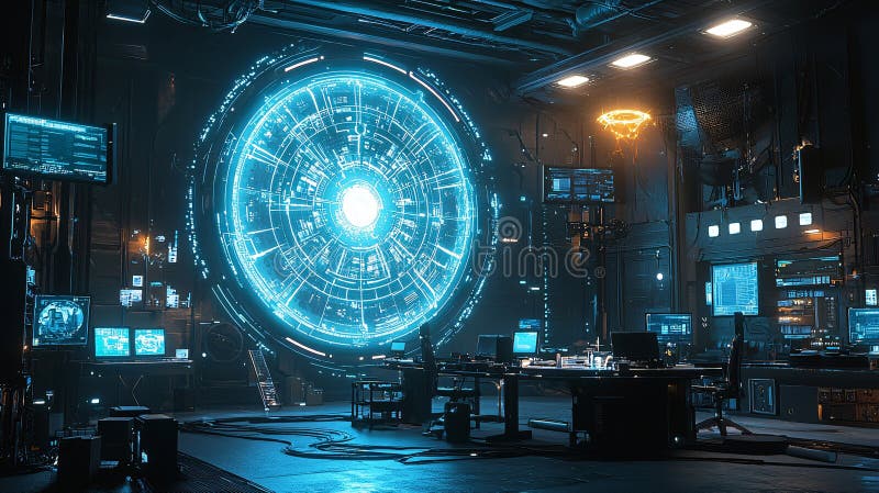 Future Technology Laboratory Stock Illustration - Illustration of ...