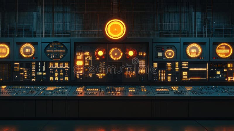 Futuristic Control Room Monitoring Global Infrastructure with ...