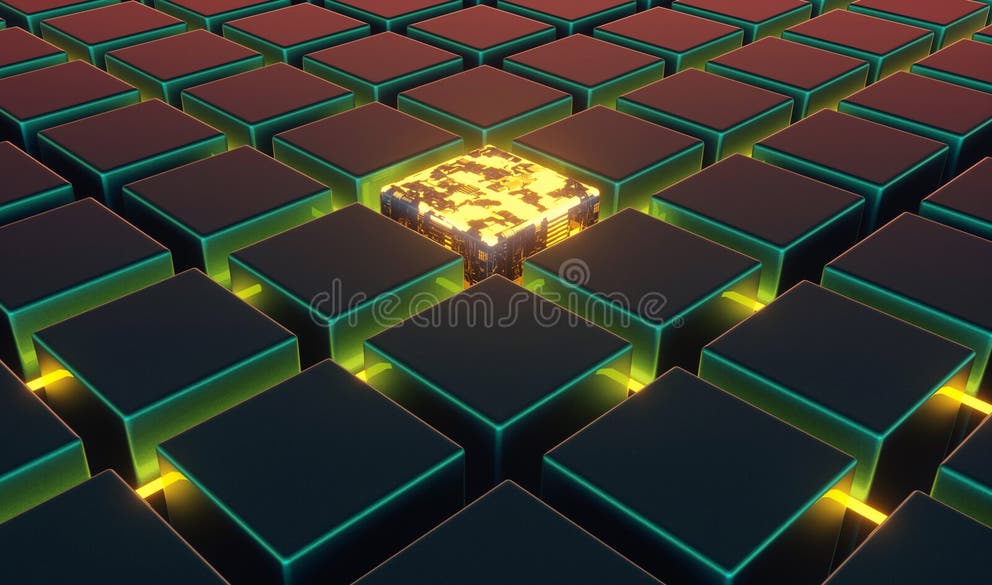 Futuristic core background stock illustration. Illustration of light ...