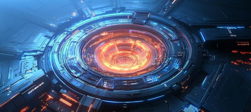 Futuristic Core 3D Render of Artificial Intelligence in an Advanced ...