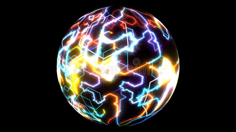 Futuristic Core Layers Digital Big Data Powerful Processing Colorful ...