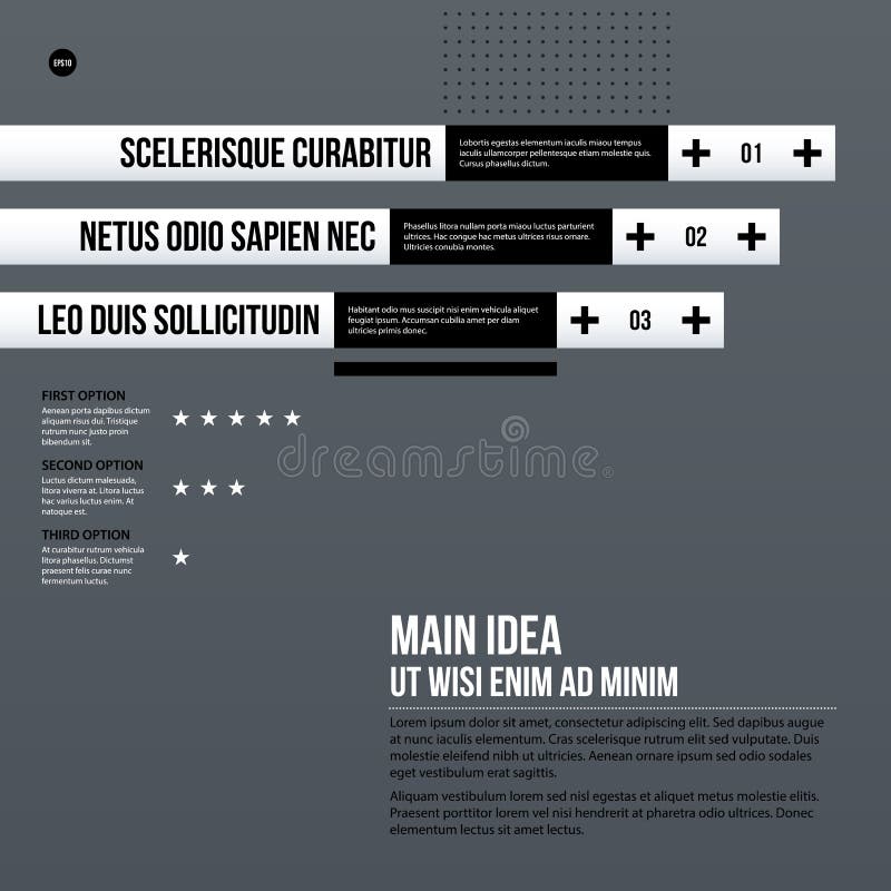 Futuristic Corporate Chart Template on Gray Background Stock Vector ...