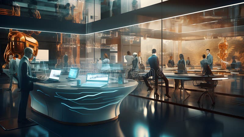 Futuristic Corporate Hub stock photo. Image of innovation - 308744106