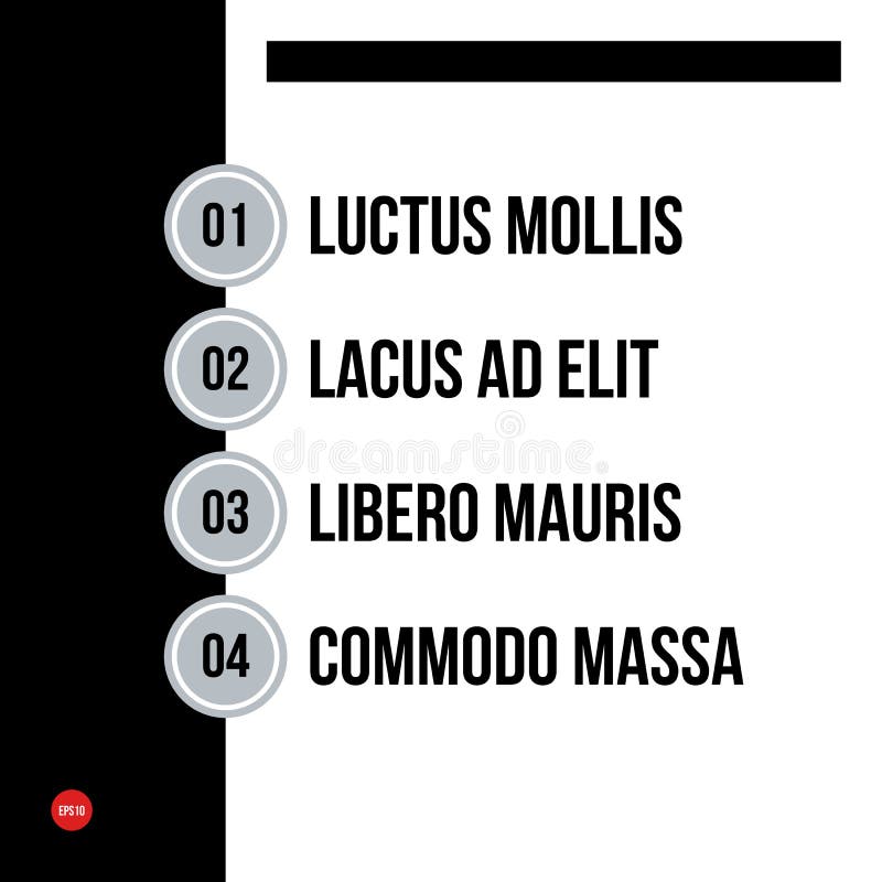 Futuristic Corporate Menu/list Template Stock Vector - Illustration of ...