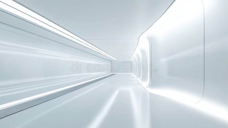 Futuristic Corridor Clean Lines, Bright Light, and Minimalist Design ...