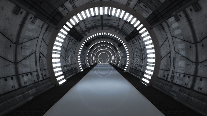 Futuristic corridor stock illustration. Illustration of robotics - 30394395