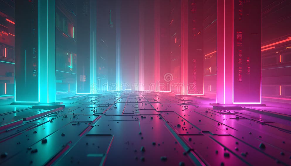 Quantum Flux Color Grid stock illustration. Illustration of flux ...