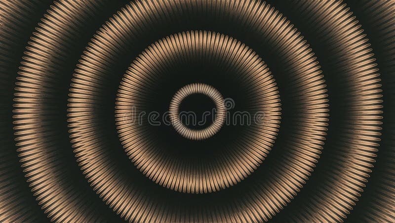 Abstract Corridor with Shining Rings Inside an Alien Spaceship in Outer ...