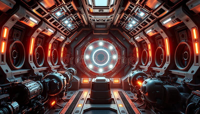 Futuristic Corridor Interior, Sci-fi Design, Technology, and Modern ...