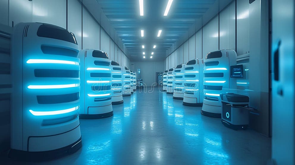 Future Technology-sensing Robot Stock Illustration - Illustration of ...