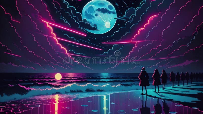 Futuristic Cosmic Animation. AI Generated Cinematic Video Stock Video ...