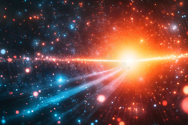 Futuristic Cosmic Explosion with Vibrant Light Trails for Sci-Fi ...