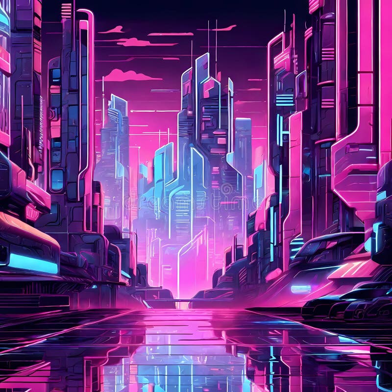 Futuristic Cosmic & Sci-Fi Patterns Stock Illustration - Illustration ...